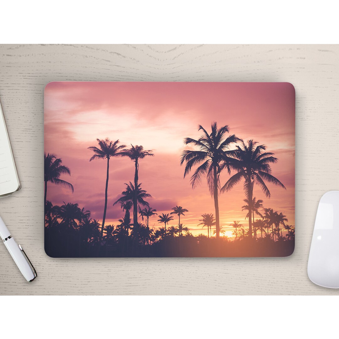 Palm Tree Silhouettes With Sunset Photo UNIVERSAL Laptop Skin, Computer ...