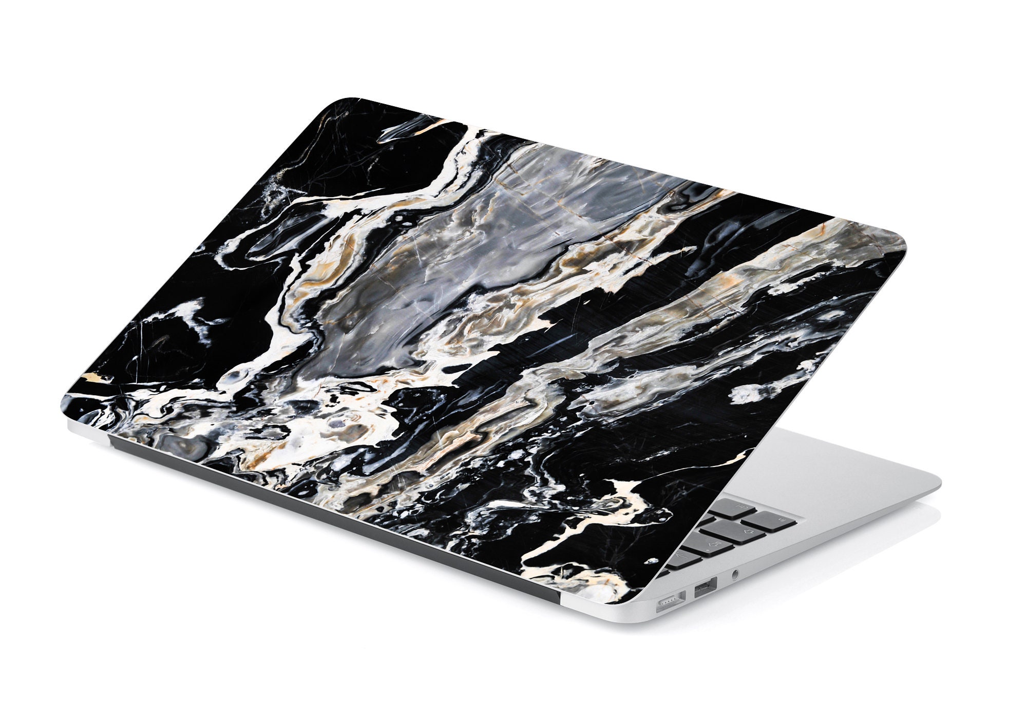 Black and White Granite Stone Laptop Skin Macbook Skin | Etsy
