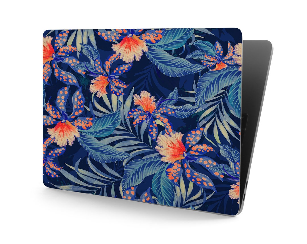 Minimalist Tropical Leaf Floral Pattern UNIVERSAL Laptop Skin, MacBook ...