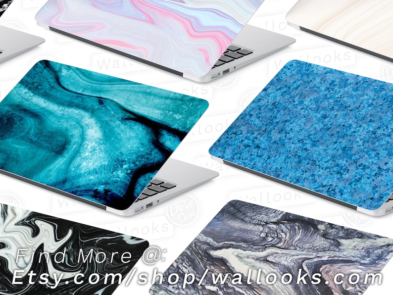 Blue Natural Abstract Stone Laptop Skin, MacBook Skin, Computer Decal ...