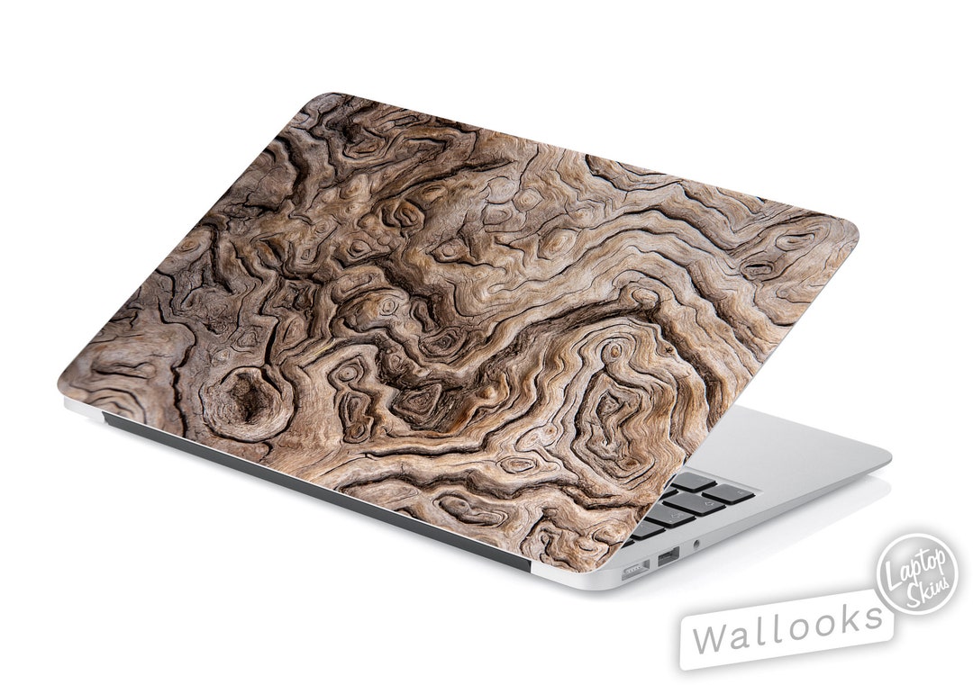Gnarly Wood Grain Knots Rustic Texture Universal Laptop Skin, Computer ...