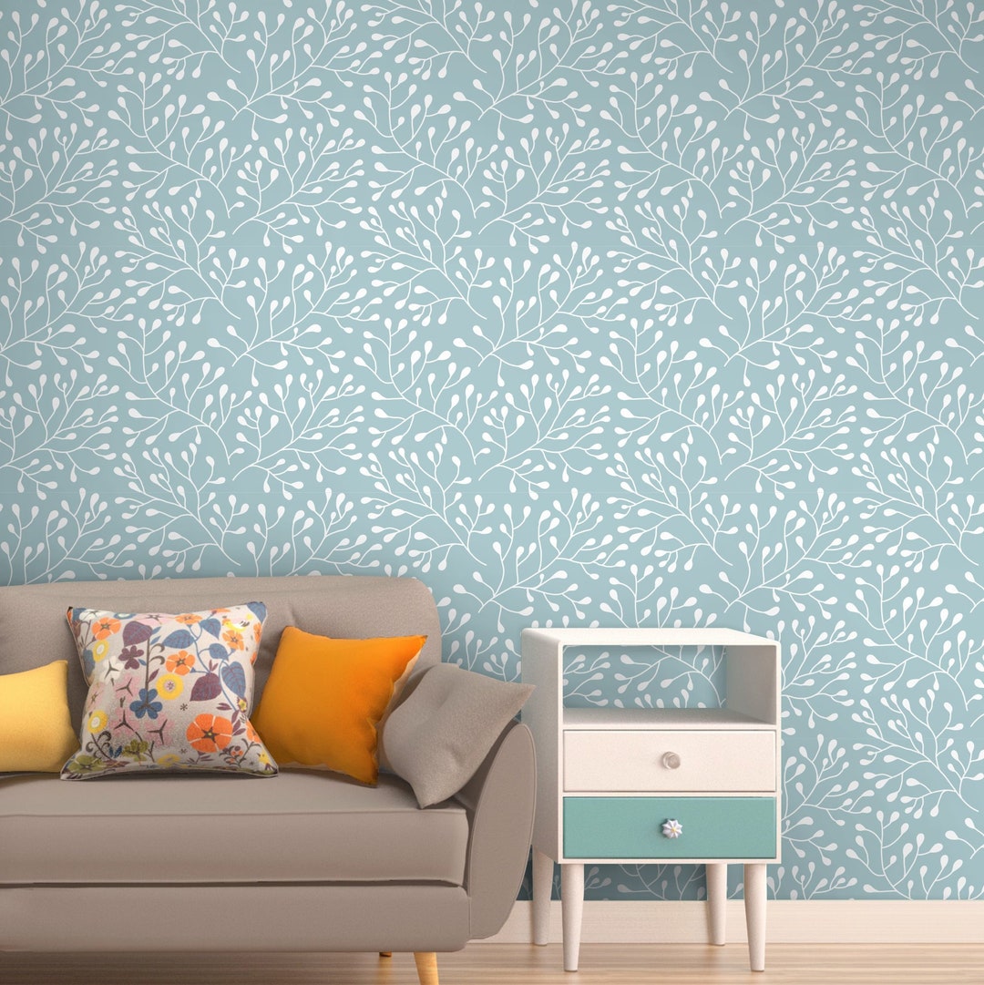 Branches Pattern Wall Paper Removable Peel and Stick Wall Paper DIY ...