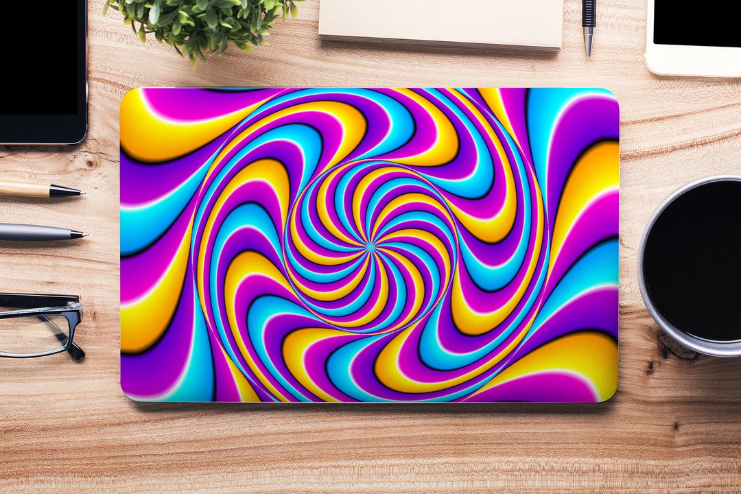 Orange Blue Purple Optical Illusion Swirl UNIVERSAL Laptop Skin ...