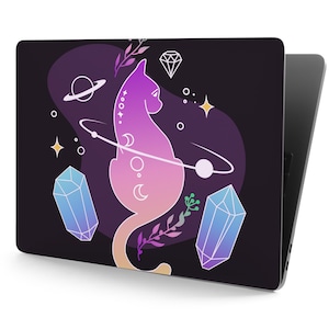 Astrology Crystals Witchy Universe Cat UNIVERSAL Laptop Skin, Computer ...