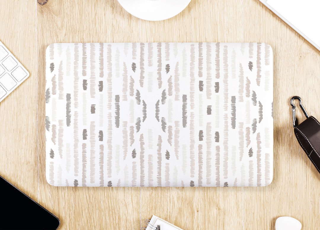 Neutrals Beige Grey Faux Stitches Yarn Line UNIVERSAL Laptop Skin ...