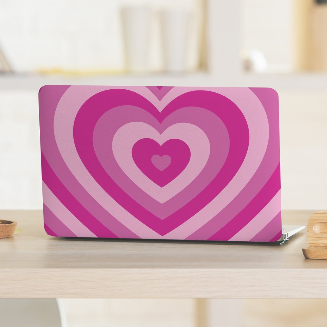 PINK HEART UNIVERSAL Laptop Skin, Computer Skin, Laptop Sticker Decal ...