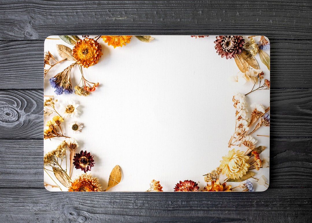 Delicate Dried Flowers & Herbs on White UNIVERSAL Laptop Skin, Computer ...