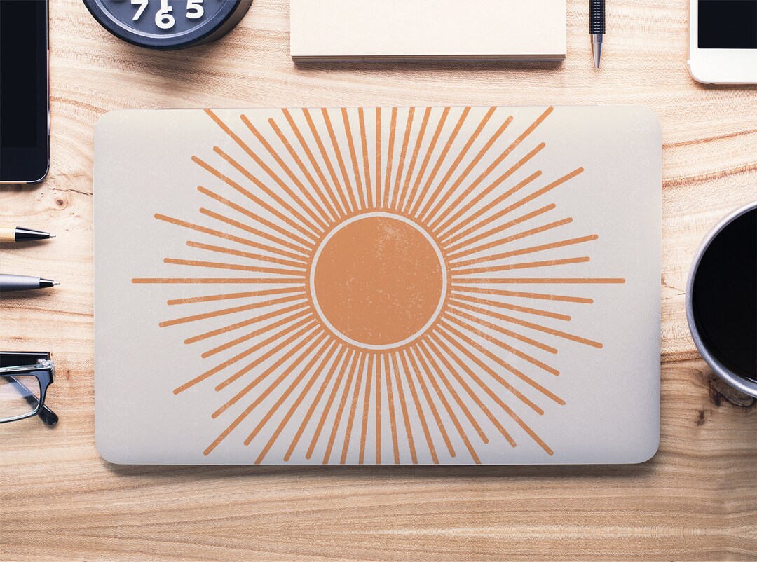 Faded Orange Graphic Boho Sun Sunshine UNIVERSAL Laptop Skin, Computer ...