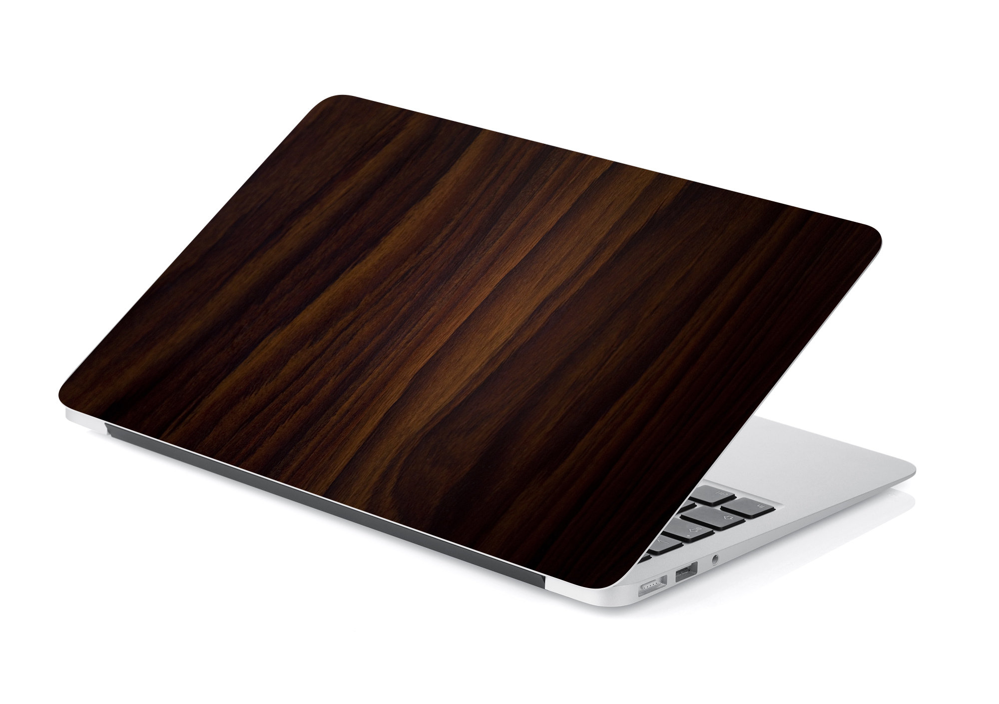 Deep Mahogany Vertical Wood Grain Texture Laptop Skin, MacBook Skin ...