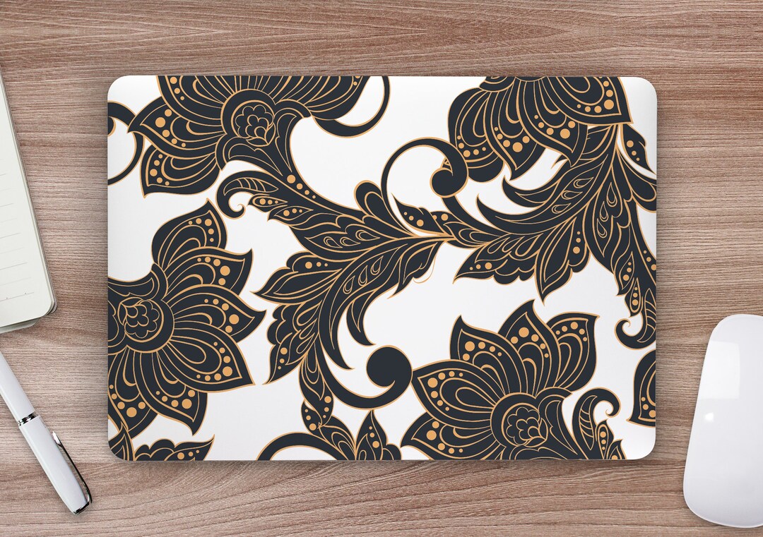 Ornate Gilded Age Damask Flourishes Pattern Laptop Skin, MacBook Skin ...