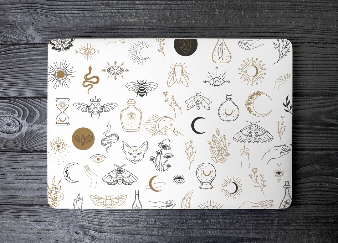 Witchy Symbols Alchemy Witchcraft Mystic UNIVERSAL Laptop Skin ...
