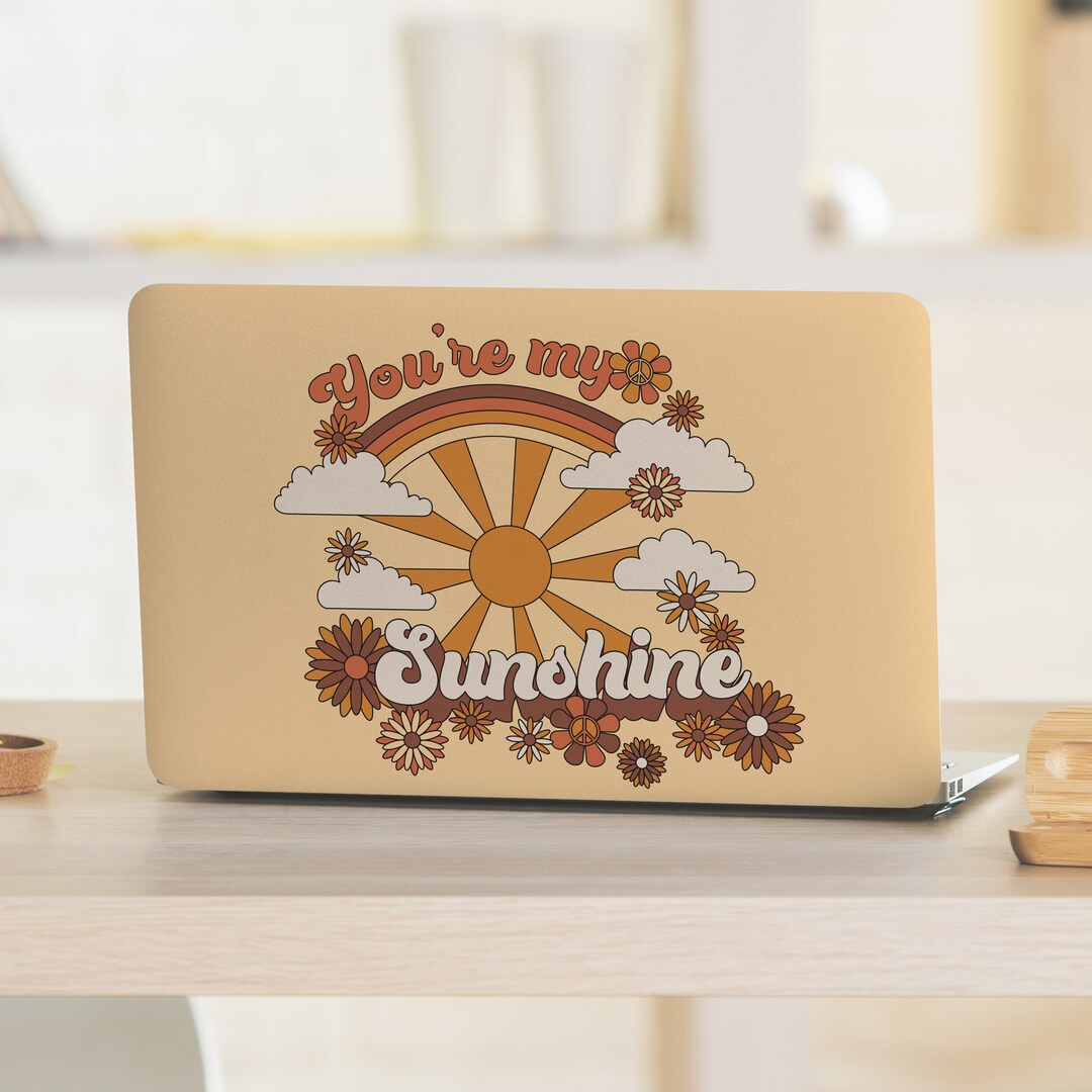 You're My Sunshine 70s Retro Neutral Logo UNIVERSAL Laptop Skin ...