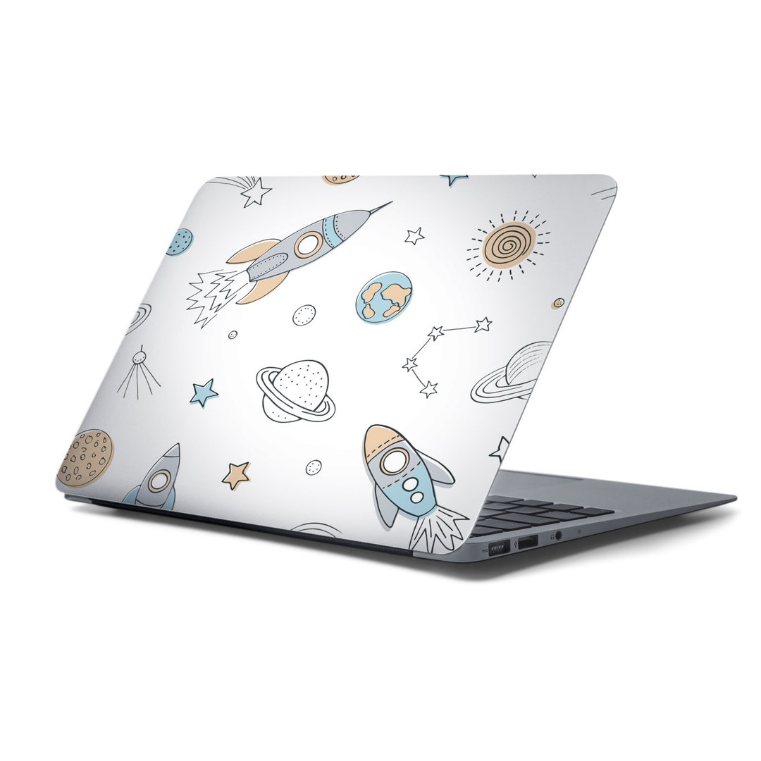 Cute Rocket and Planets Pattern UNIVERSAL Laptop Skin, Computer Skin ...