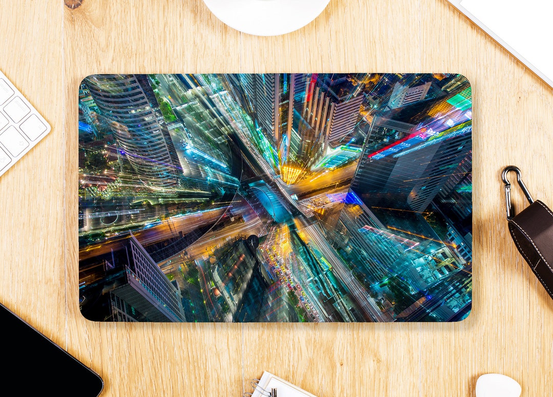 City Arial View Nightlife Texture UNIVERSAL Laptop Skin, MacBook Skin ...