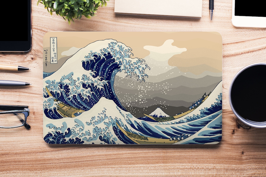 JAPANESE TSUNAMI UNIVERSAL Laptop Skin, Computer Skin, Laptop Sticker ...