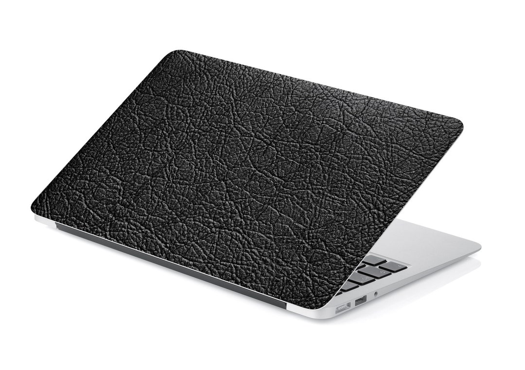 Rich Oiled Black Leather Handbag Texture UNIVERSAL Laptop Skin ...