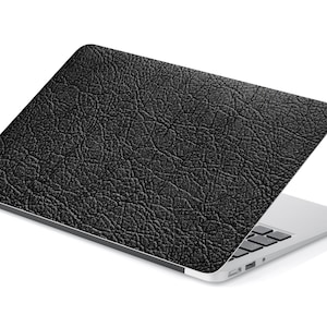 Rich Oiled Black Leather Handbag Texture UNIVERSAL Laptop Skin ...