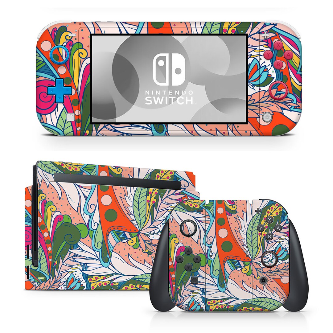 Filigree Flourishes Fun Abstract Art Nintendo Switch Skin Full Coverage ...