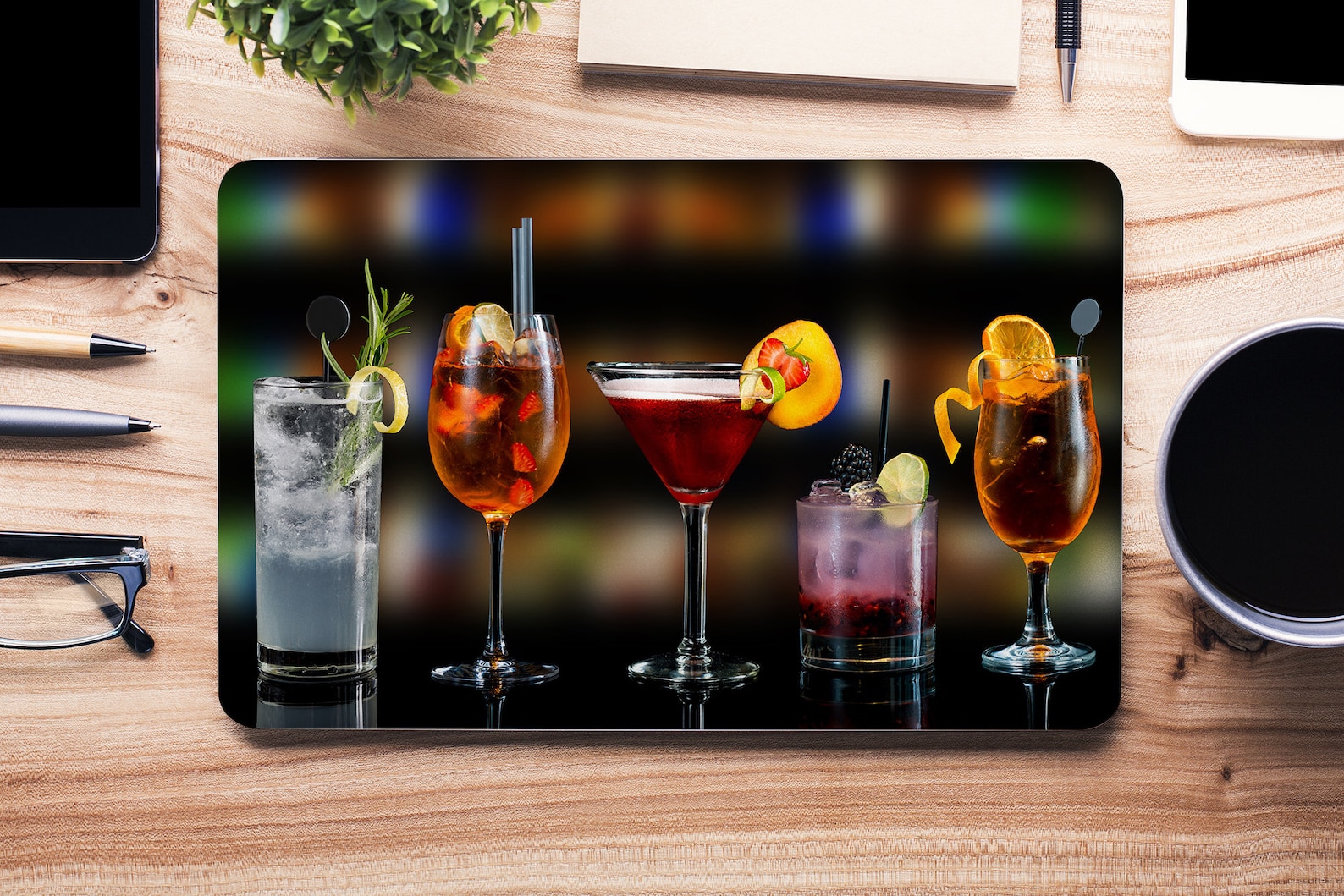 Colorful Cocktails Happy Hour Bar Drinks UNIVERSAL Laptop - Etsy