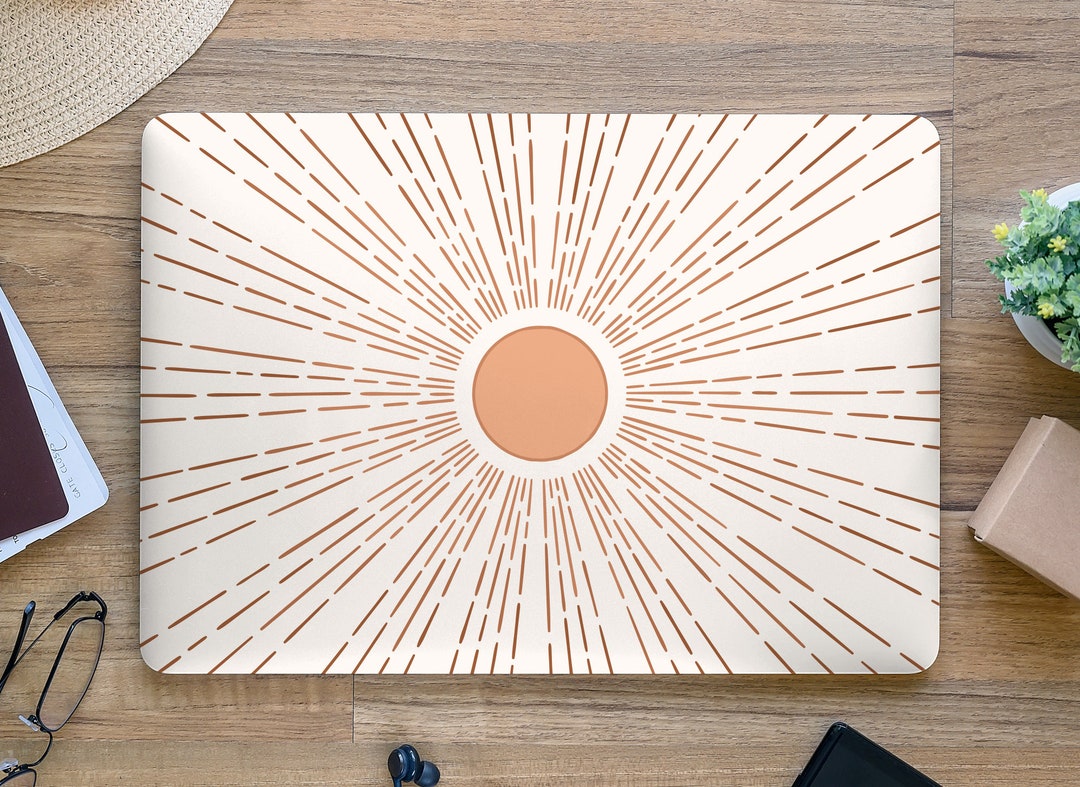 Boho Orange Sunshine Sun Rays of Light UNIVERSAL Laptop Skin, Computer ...