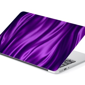 Deep Purple Violet Silk Sheets Fabric UNIVERSAL Laptop Skin, Computer ...
