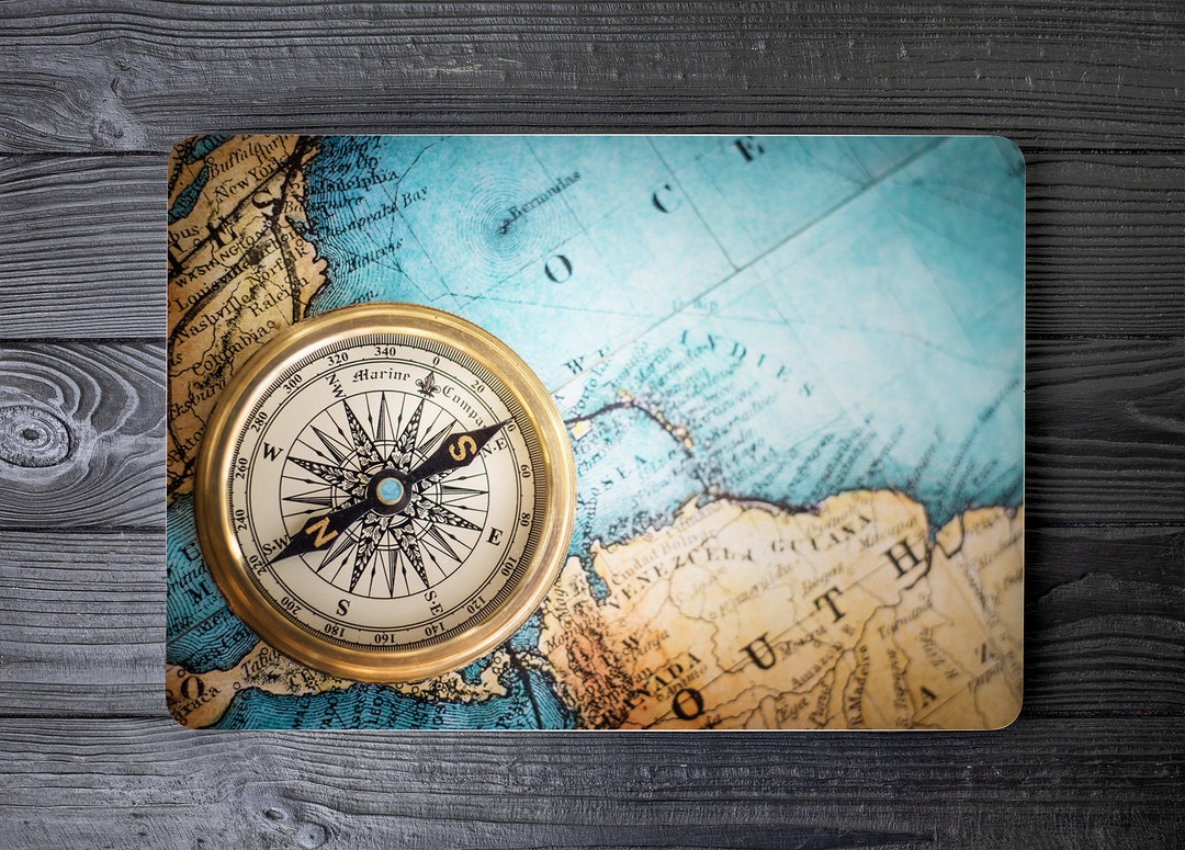 Nautical Map Ocean Travel Compass Journey UNIVERSAL Laptop Skin ...