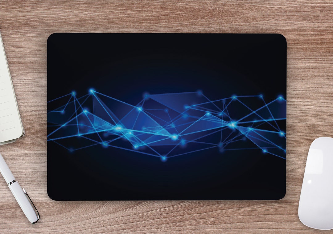 Blue Matrix Lines Digital Network Tron UNIVERSAL Laptop Skin, Computer ...