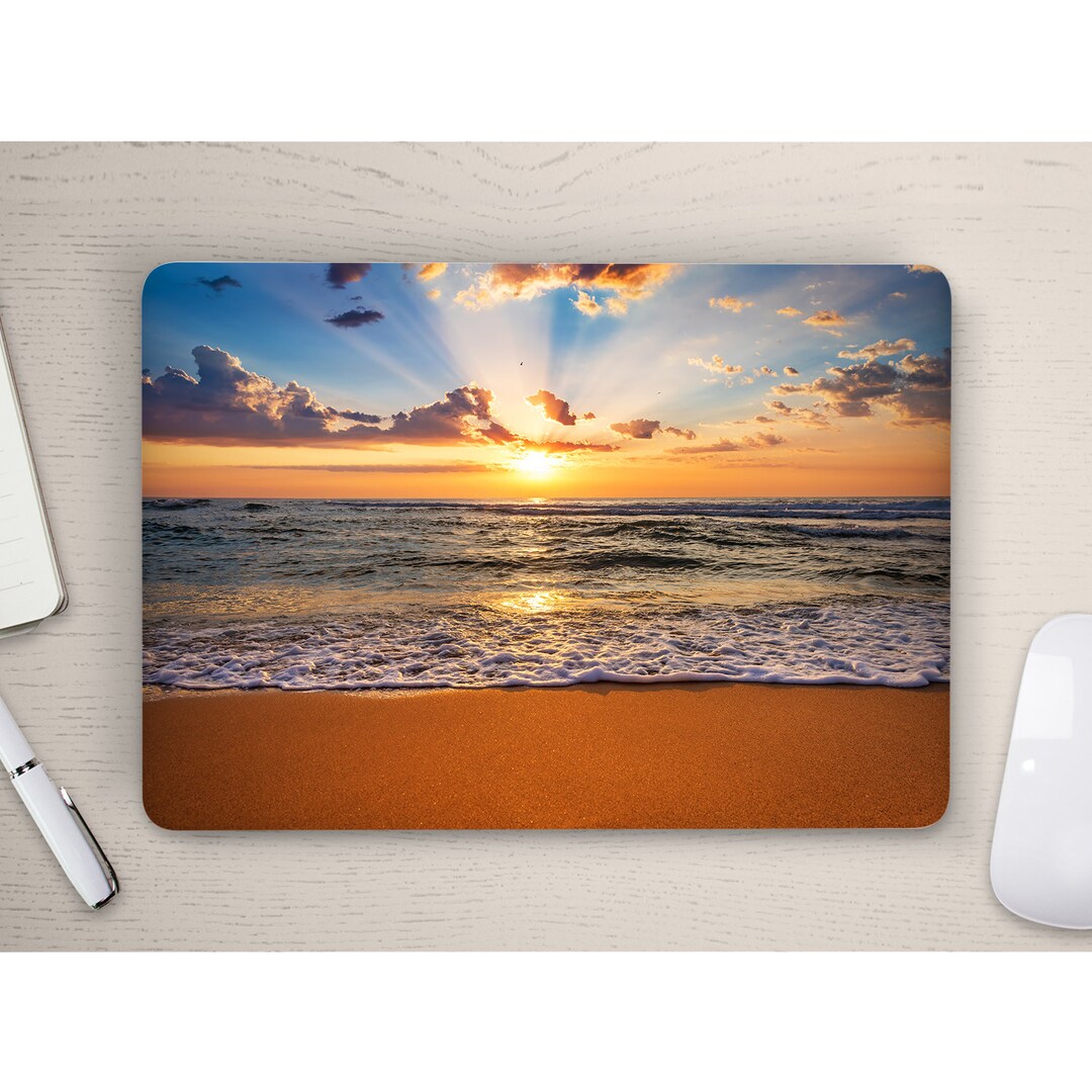Calming Beach Sunrise Over the Ocean Sea UNIVERSAL Laptop Skin ...