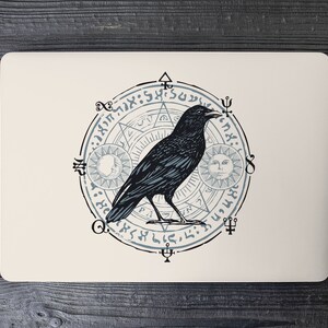 Witchy Crow Astrology Sun Moon Alchemy Folk UNIVERSAL Laptop Skin ...