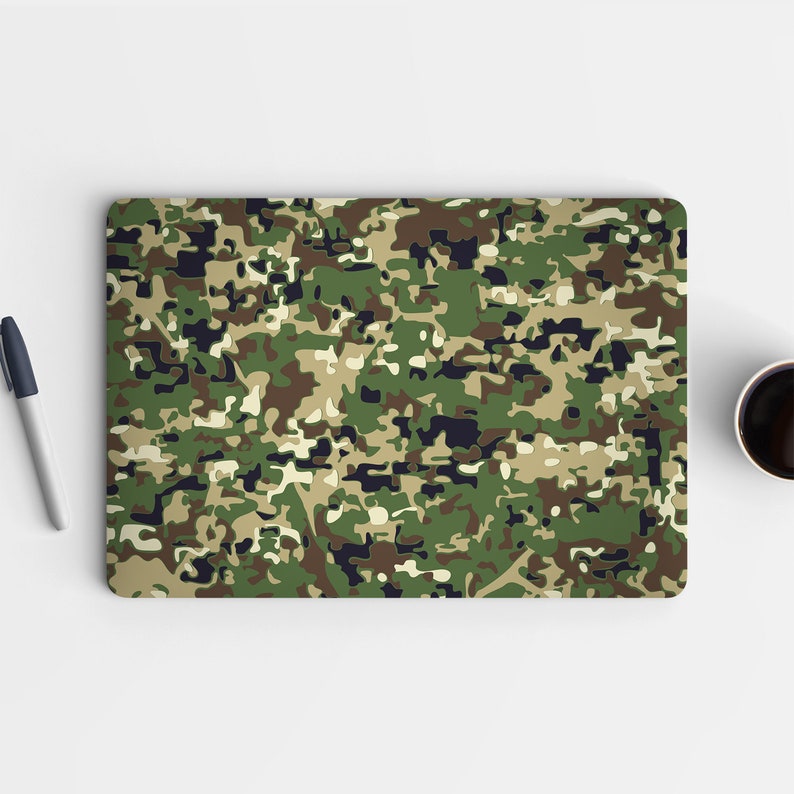 Woodland Army Faux Camouflage Pattern Camo UNIVERSAL Laptop Skin ...