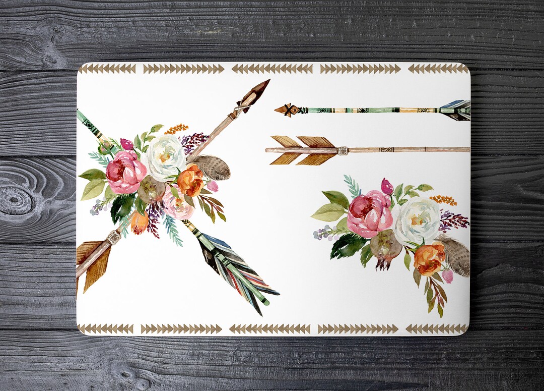 Boho Watercolor Flowers Arrows Southwest UNIVERSAL Laptop Skin ...