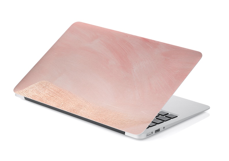 Rosey Pink Brushed Painted Plaster UNIVERSAL Laptop Skin, Computer Skin ...