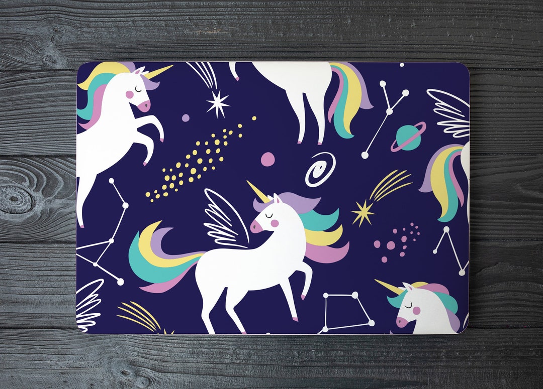 Unicorns Are Real Illustration Pattern Laptop Skin, MacBook Skin ...