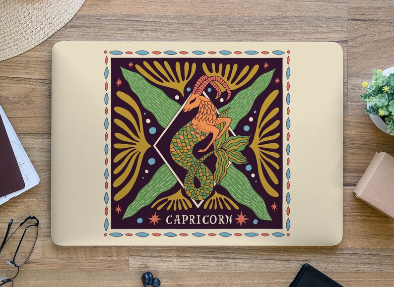 Capricorn Astrology Sign Horoscope Sea Goat UNIVERSAL Laptop Skin ...
