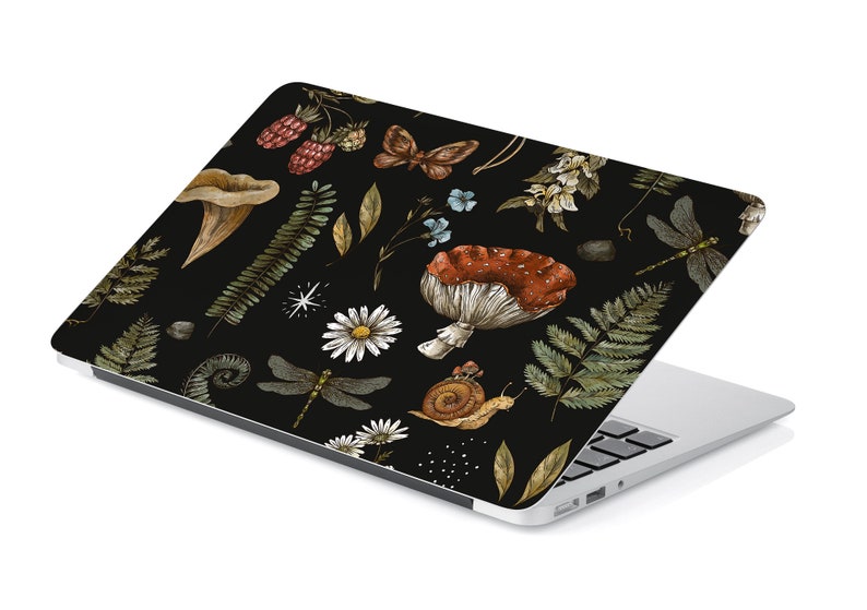 SHROOM BLACK UNIVERSAL Laptop Skin, Computer Skin, Laptop Sticker Decal ...