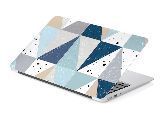 Geometric Triangles and Dots Pattern Laptop Skin Macbook | Etsy