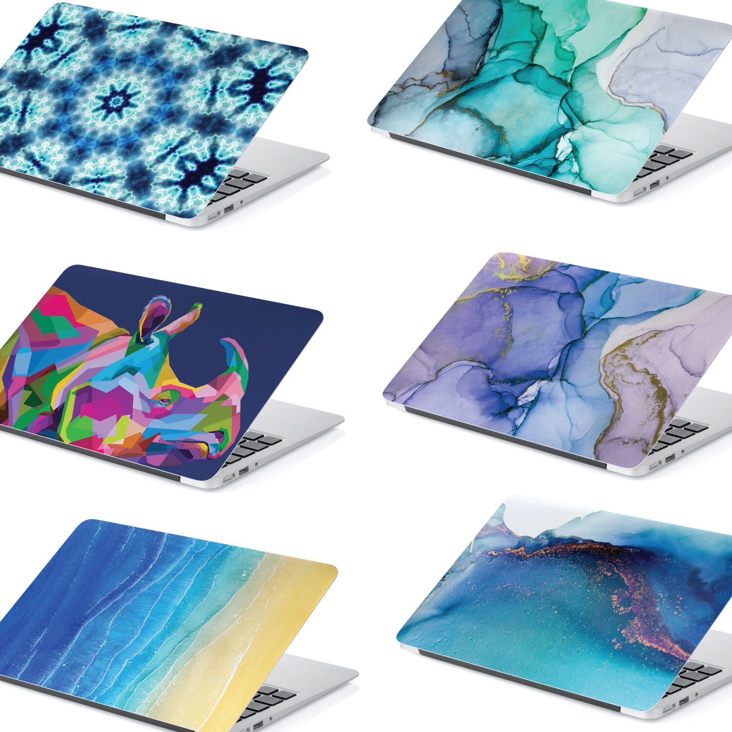 Orange and Green Overlapping Swirls Art Universal Laptop Skin - Etsy