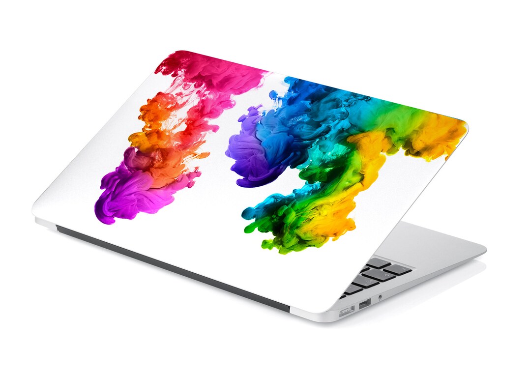 Dissolving Rainbow Ink Paint in Water Smoke UNIVERSAL Laptop Skin ...