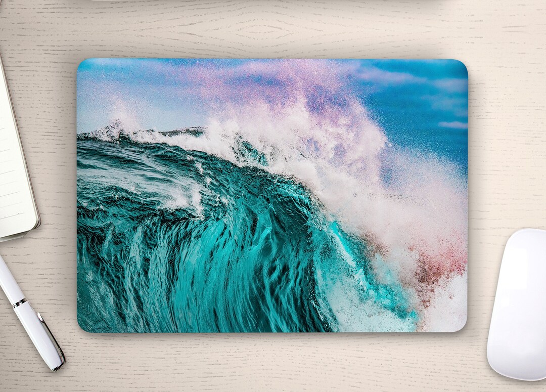 Blue Crashing Wave Ocean Photography Universal Laptop Skin, Computer ...