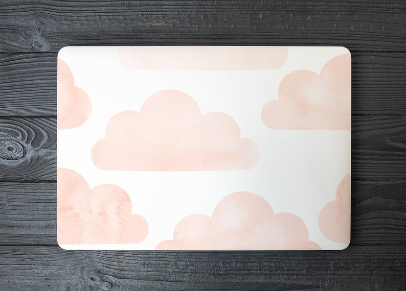 Soft Pink Watercolor Clouds Pattern Laptop Skin, MacBook Skin, Computer ...