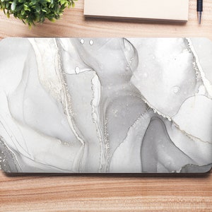 Shades of Grey Marble Stone Geode Metallic UNIVERSAL Laptop Skin ...