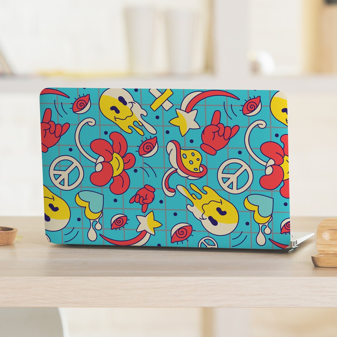 TRIPPY GRID UNIVERSAL Laptop Skin, Computer Skin, Laptop Sticker Decal ...