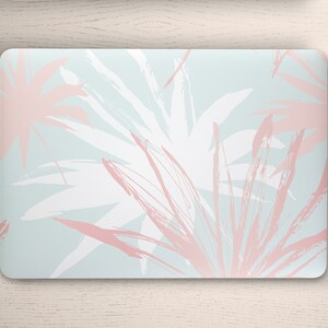 Distressed Pink & White Palm Tree on Mint UNIVERSAL Laptop Skin ...