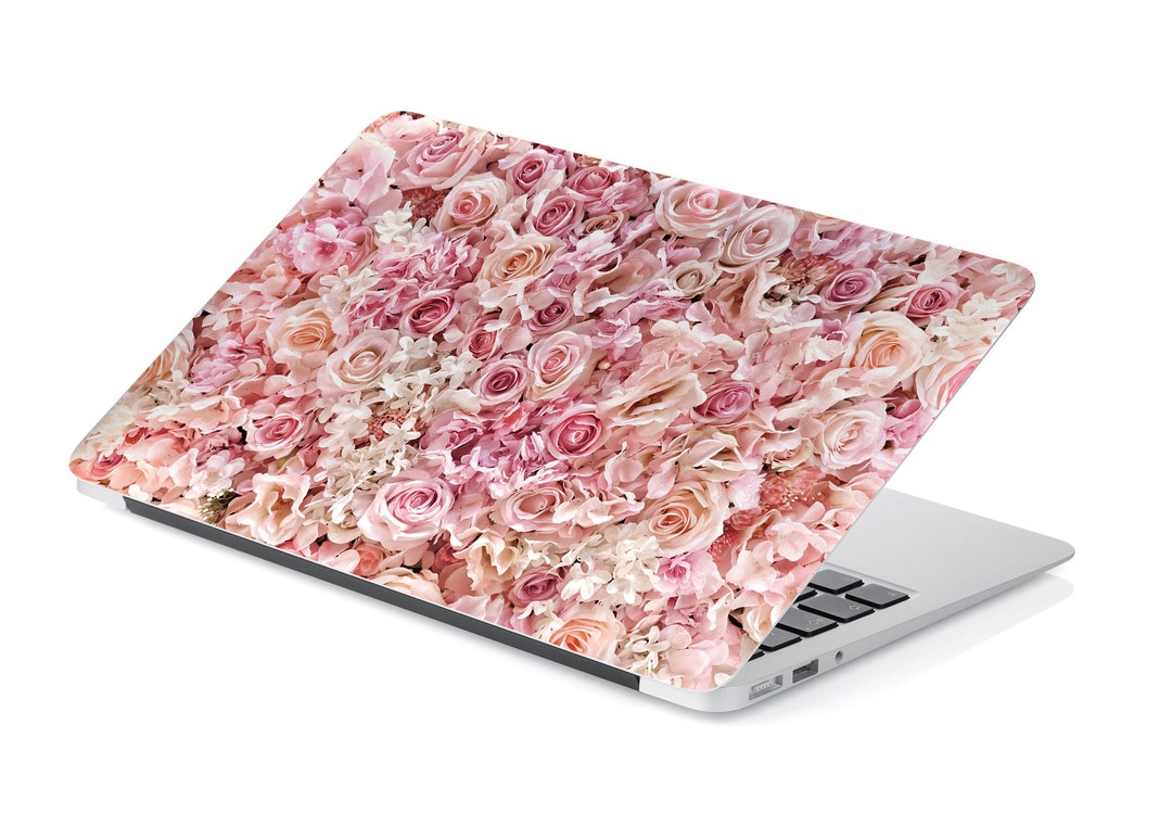 Crowded Pastel Pink Flowers, Petals Roses UNIVERSAL Laptop Skin ...