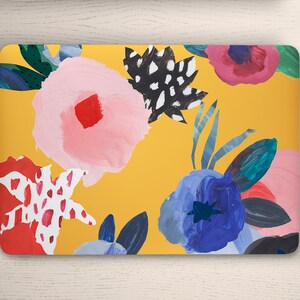 Bright Painted Paper Collage Flowers UNIVERSAL Laptop Skin, Computer ...
