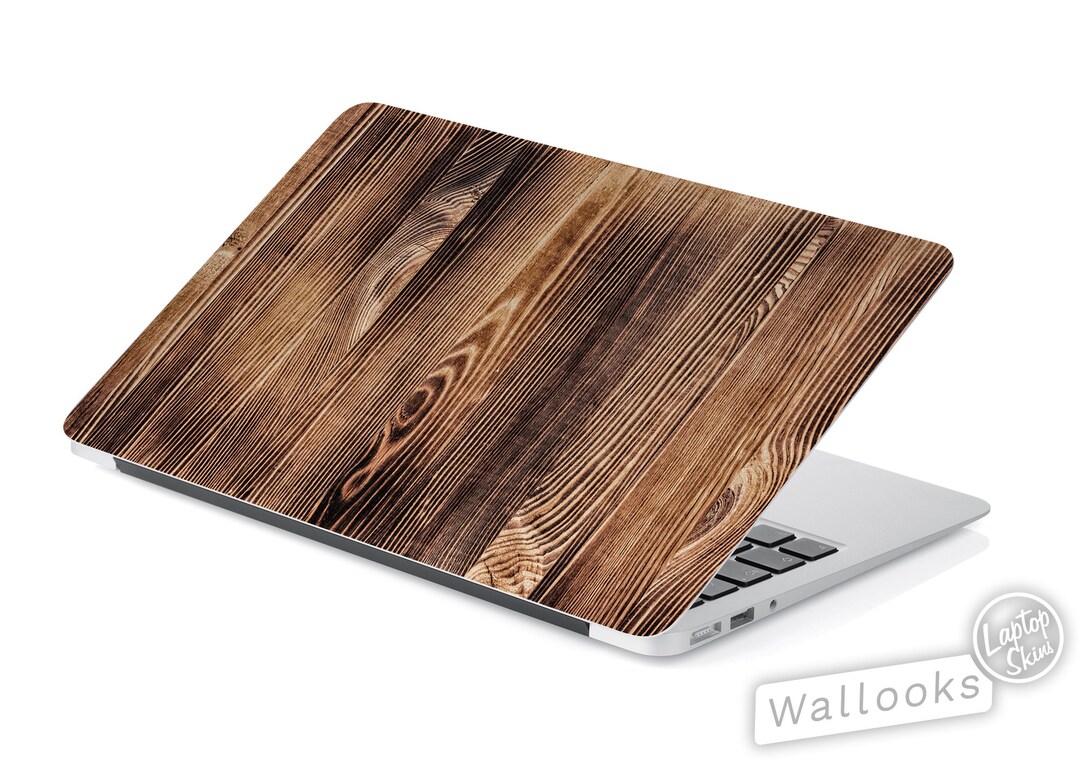 Rustic Deep Stained Wood Texture Pattern Universal Laptop Skin ...