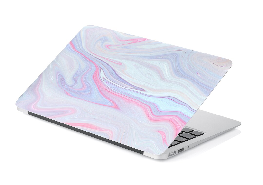 Pink Marble Swirl Texture Laptop Skin, MacBook Skin, Computer Decal ...