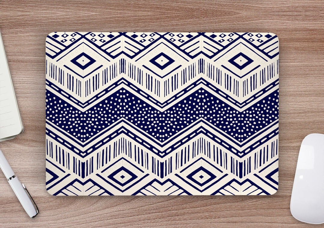 Navy Blue & White Southwest Lines Diamonds UNIVERSAL Laptop Skin ...