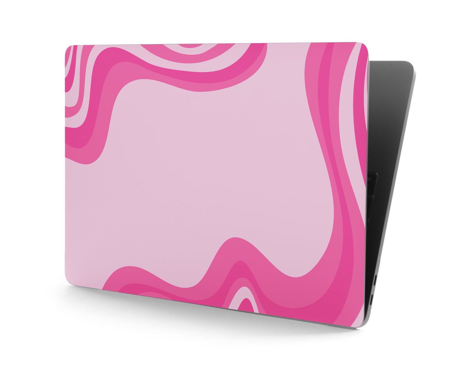 Magenta & Bubblegum Pink Curves Lines Swirl UNIVERSAL Laptop Skin ...