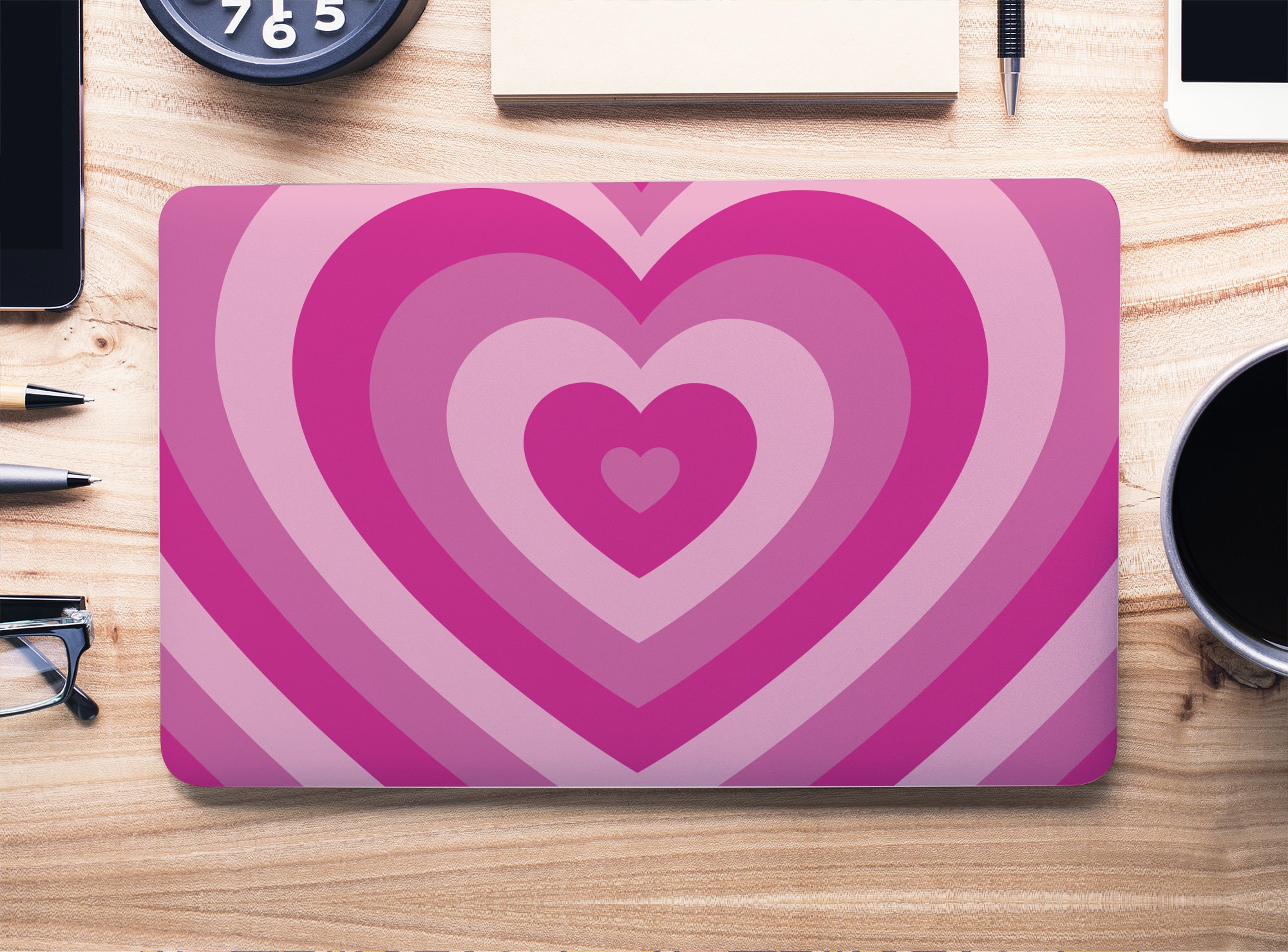 PINK HEART UNIVERSAL Laptop Skin, Computer Skin, Laptop Sticker Decal ...